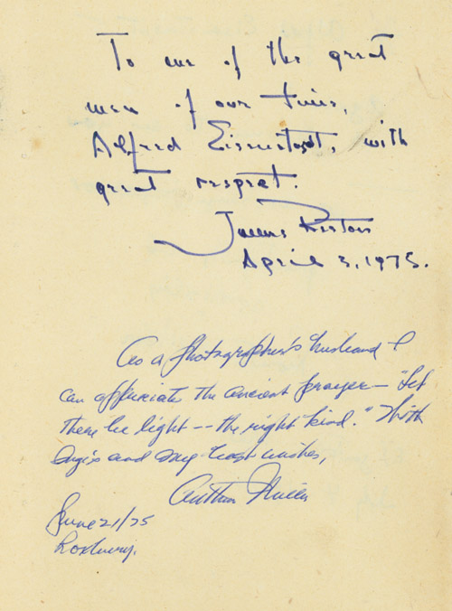 Autograph Note, signed ("Arthur Miller") and dated ("June 21/75 ...