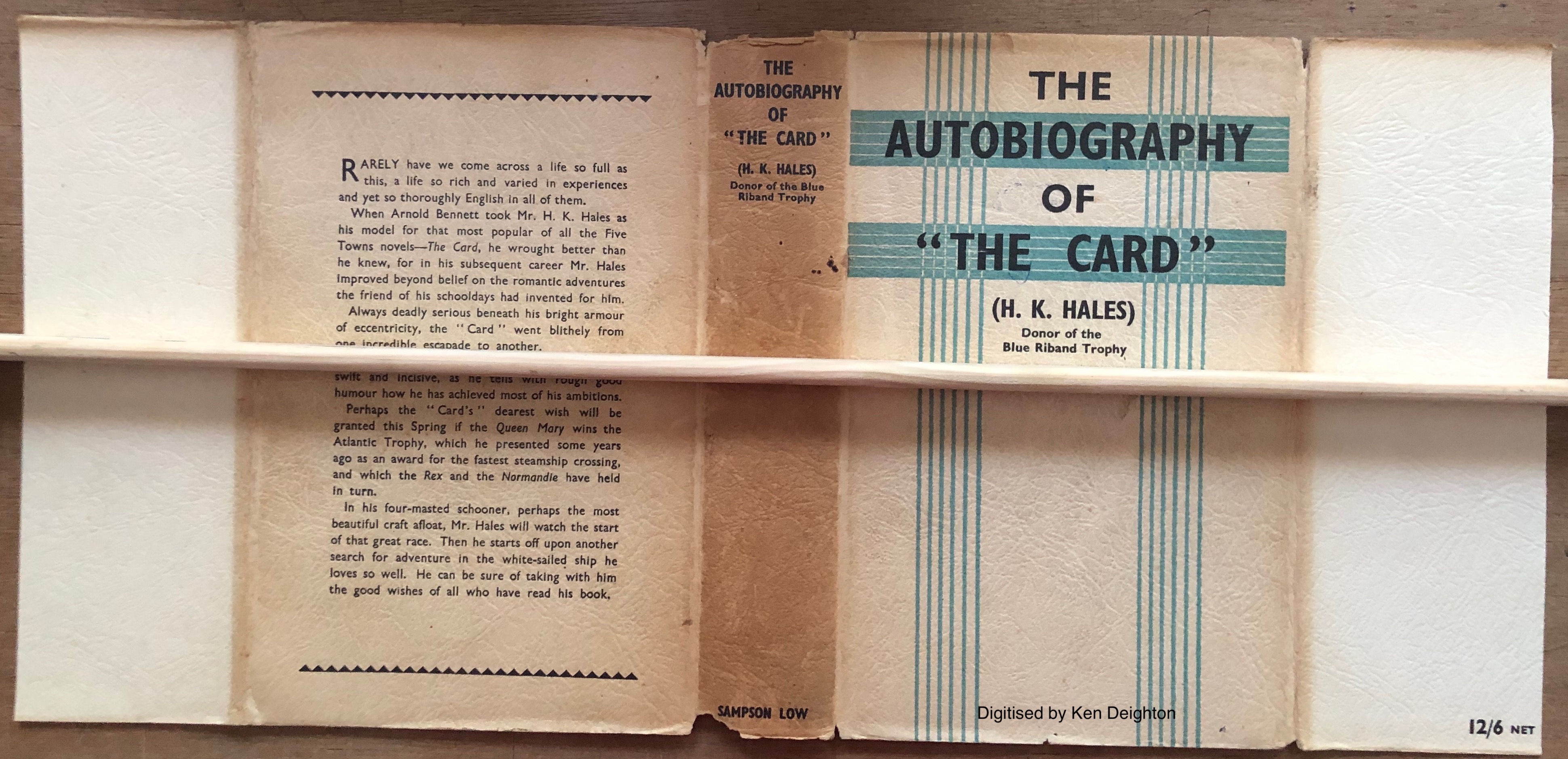 The Autobiography Of " The Card " SCARCE by Hales, H K: Near Fine ...