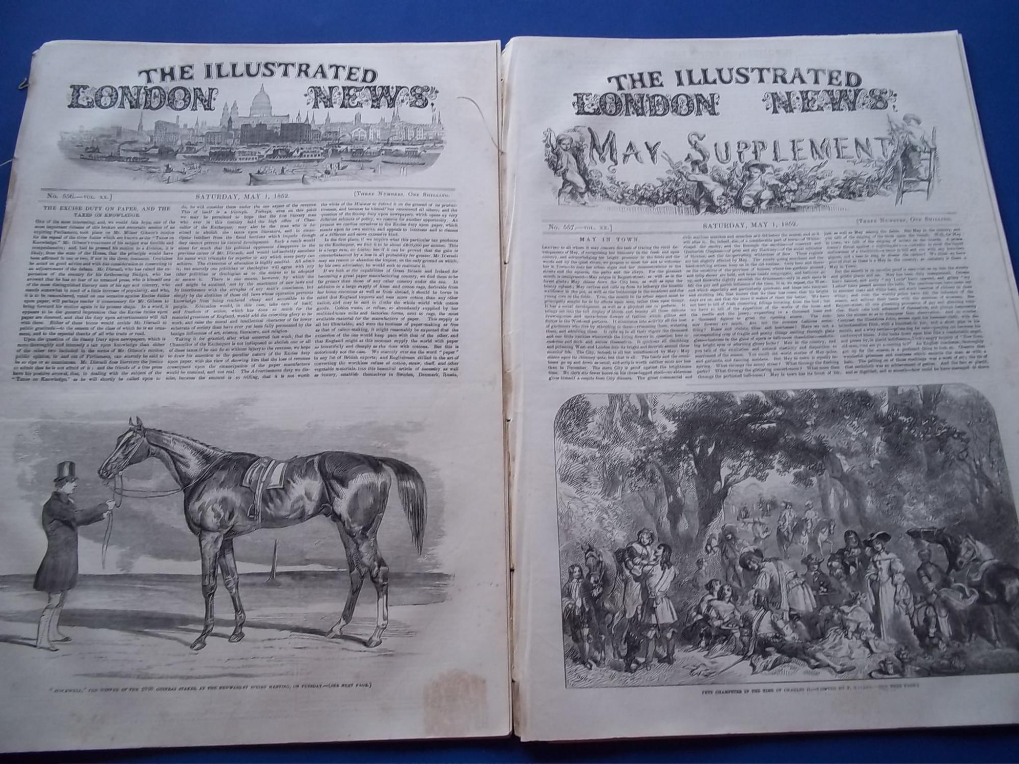 The Illustrated London News (Two Numbers Complete Issues: Vol. XX Nos ...