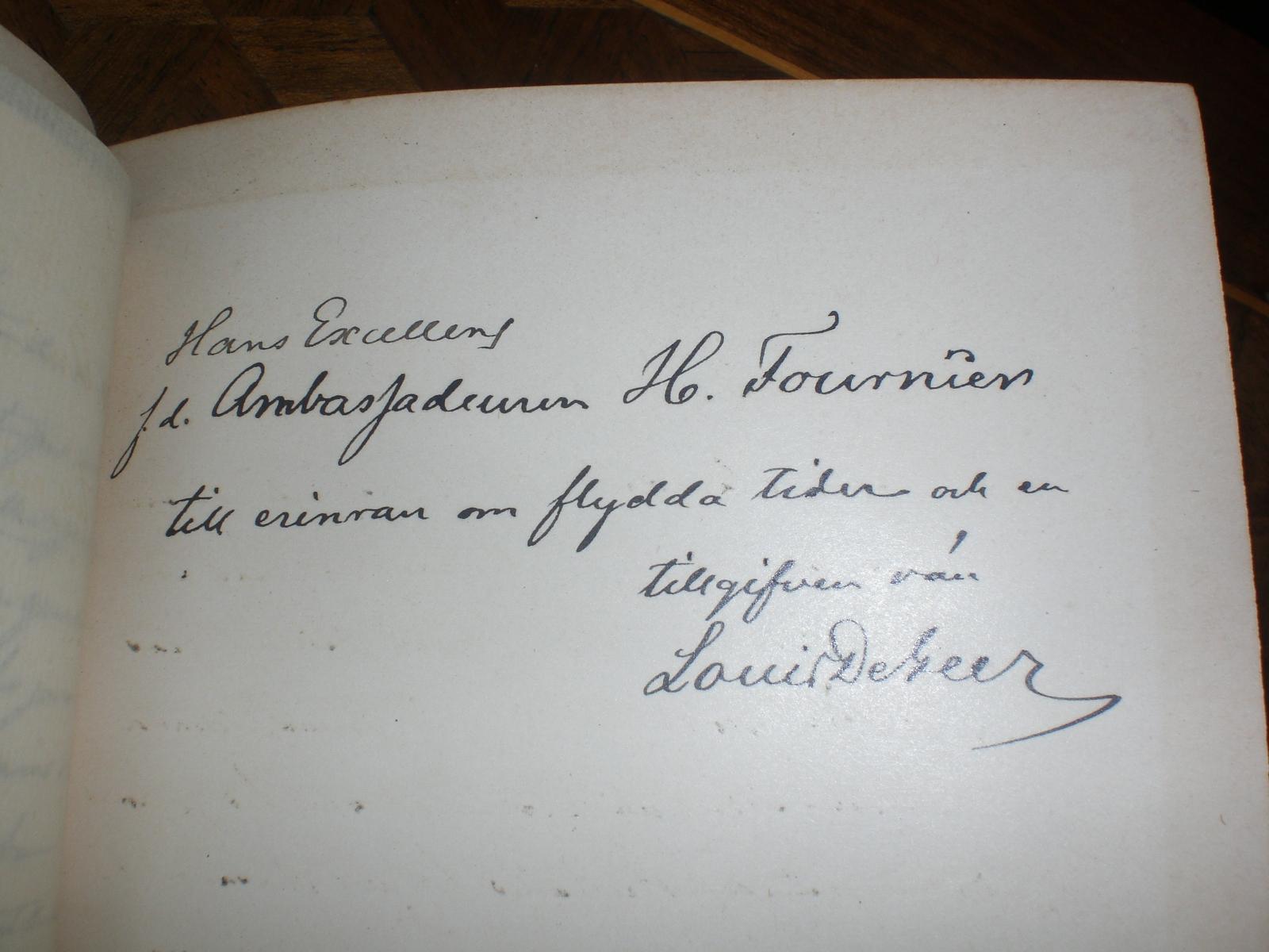 Minnen. (INSCRIBED) by Louis de Geer: Très bon Couverture rigide (1892 ...