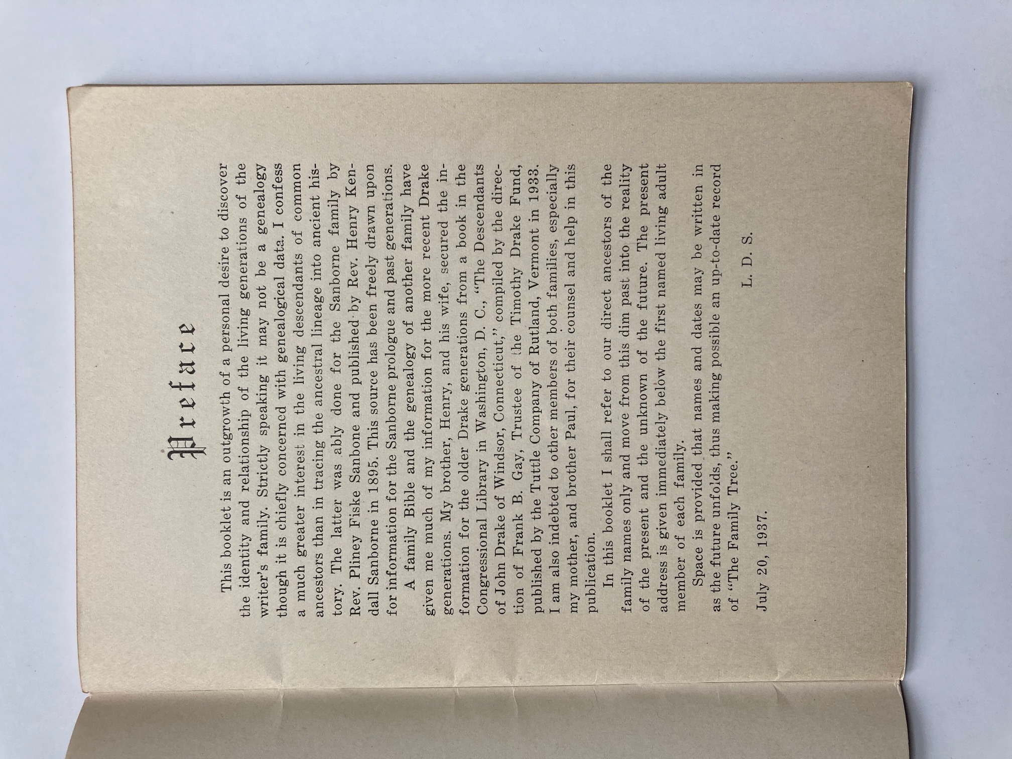 THE FAMILY TREE: A PAST, PRESENT AND FUTURE RECORD CONCERNING FAMILIES ...