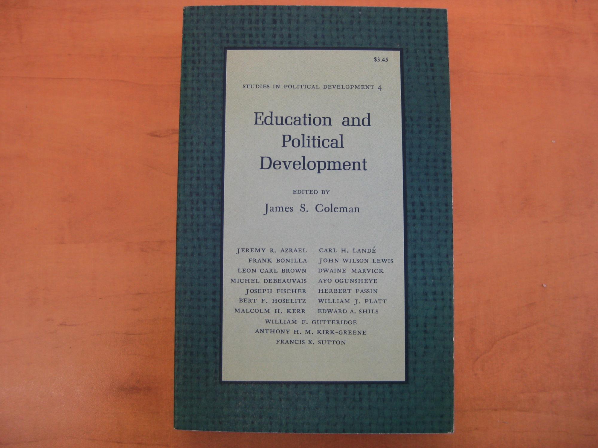 Education and Political Development by James S. Coleman: Near Fine Soft ...
