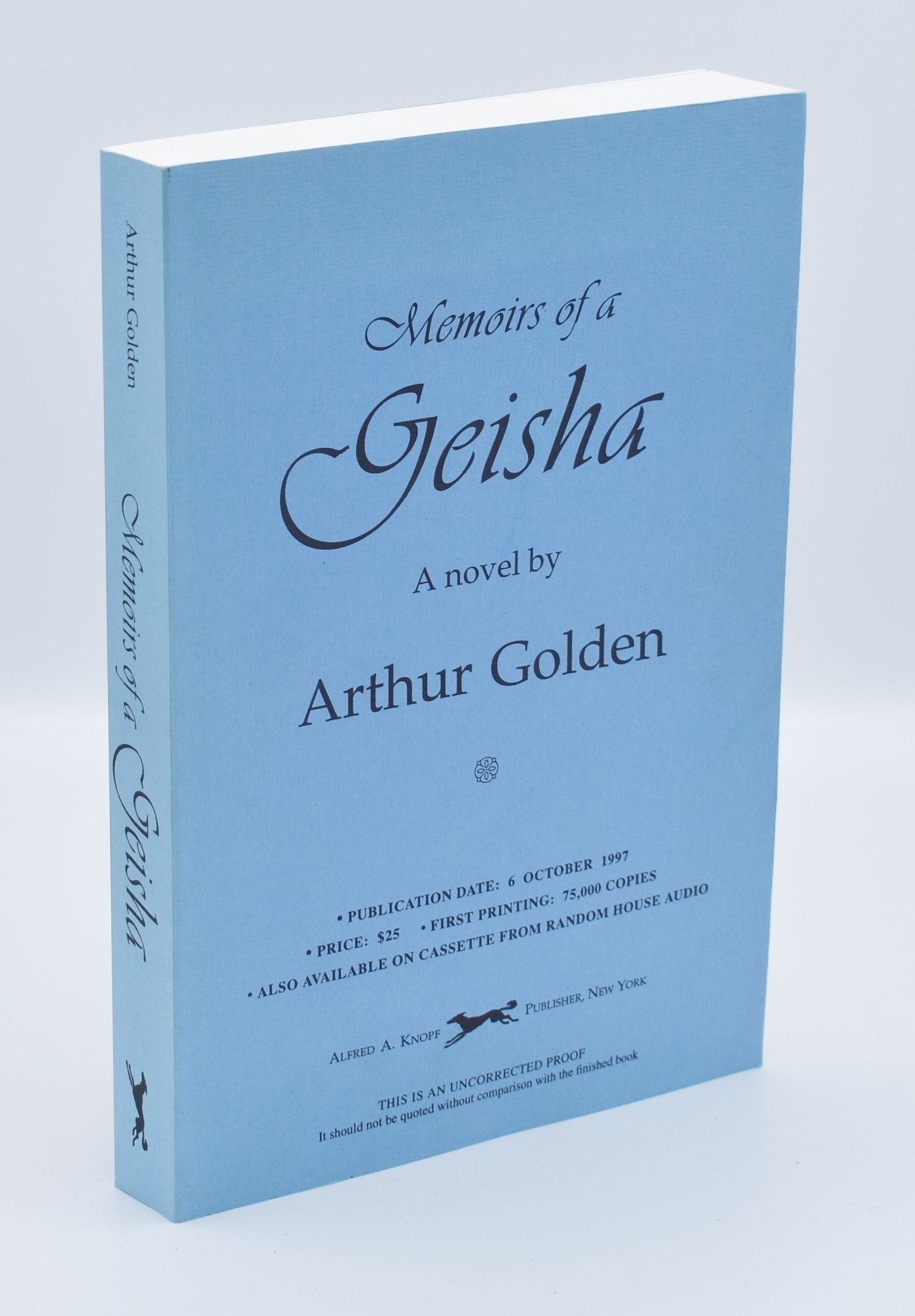 MEMOIRS OF A GEISHA: A Novel by Golden, Arthur: (1997) | Quill & Brush ...