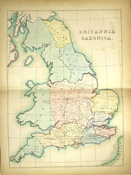 Britannia Saxonica. A map of Britain during the Saxon octarchy ...