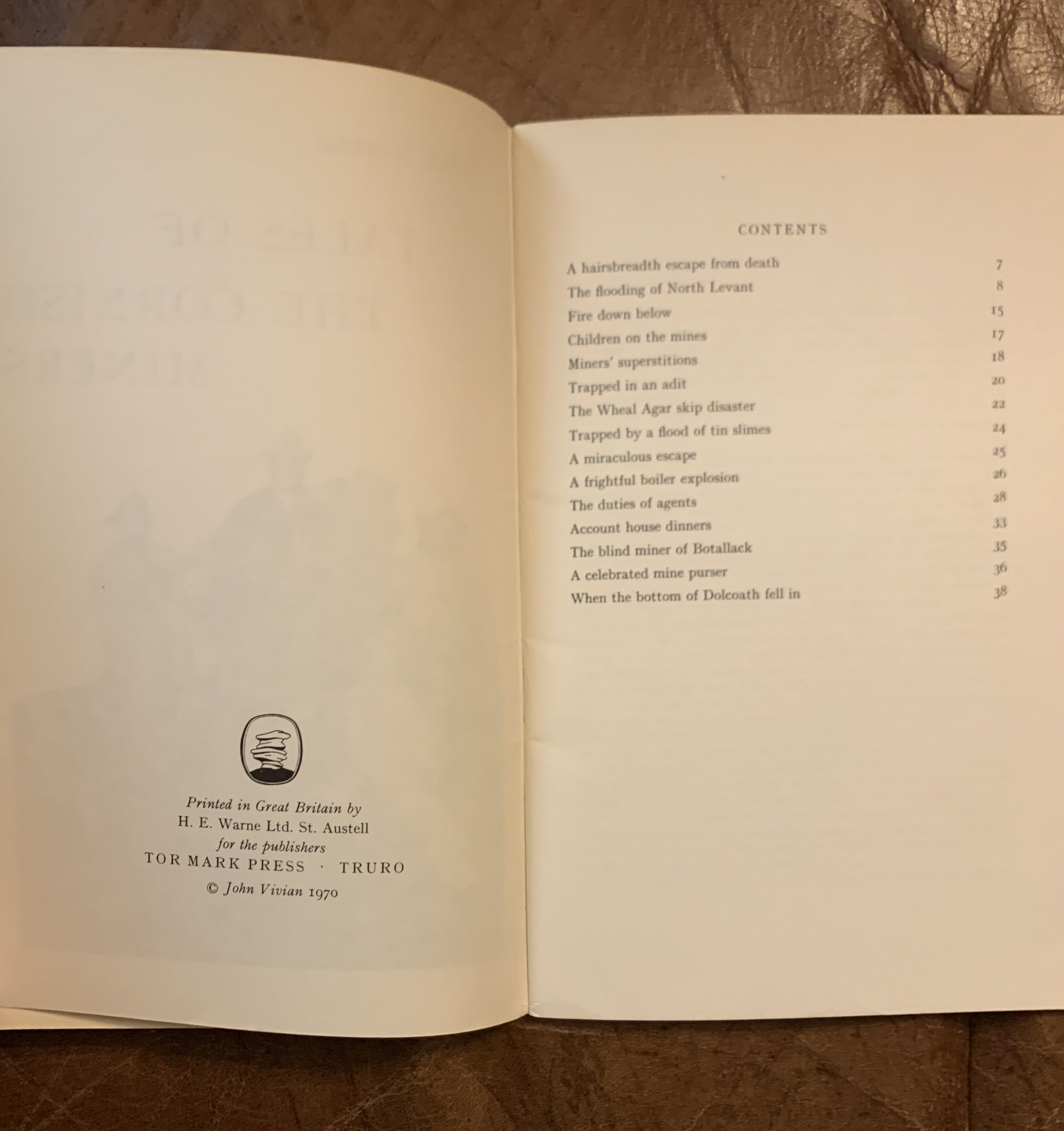 Tales of The Cornish Miners by John Vivian: Good Paperback (1970) First ...
