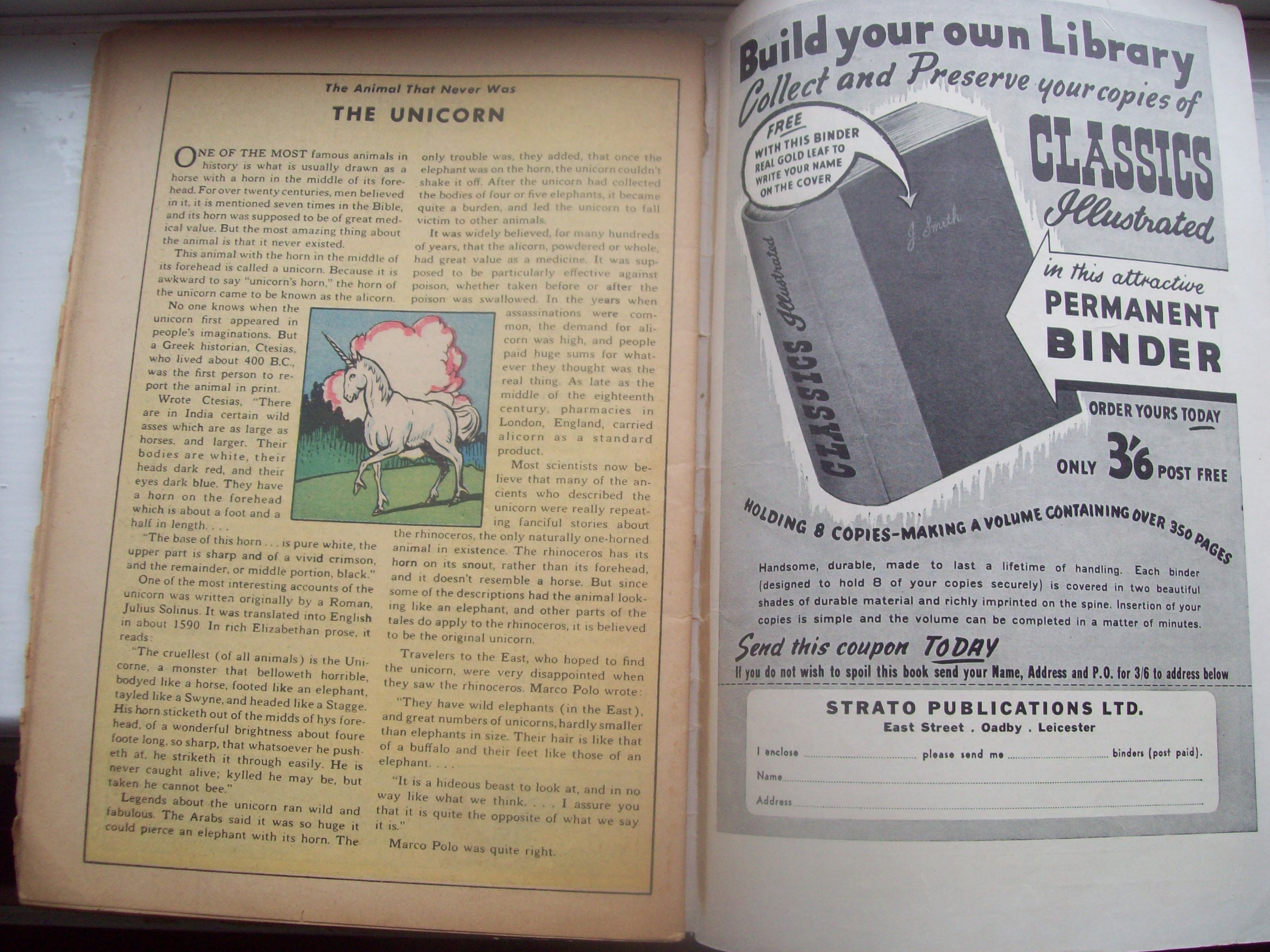 Classics Illustrated No. 123 'Fang and Claw' by Buck,Frank: Magazine ...