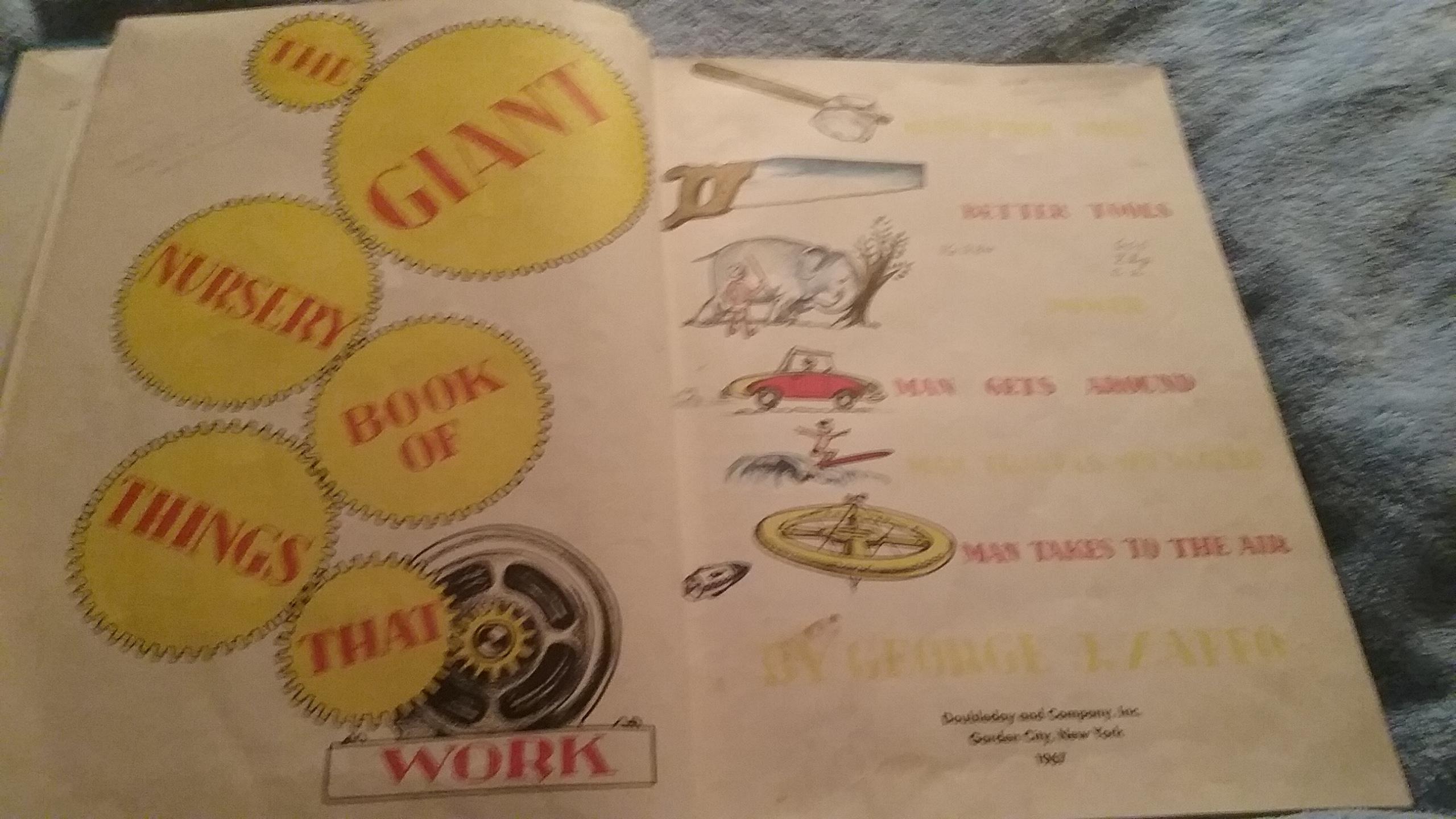 THE GIANT NURSERY BOOK OF THINGS THAT WORK by Zaffo, George J.: Fair ...