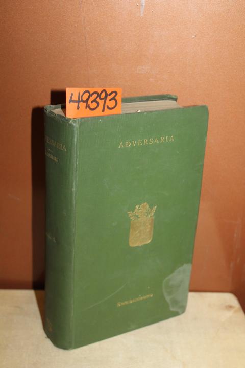 Adversaria Vol one by Swedenborg, Emanuel: GOOD. HARD BACK GREEN (1847 ...