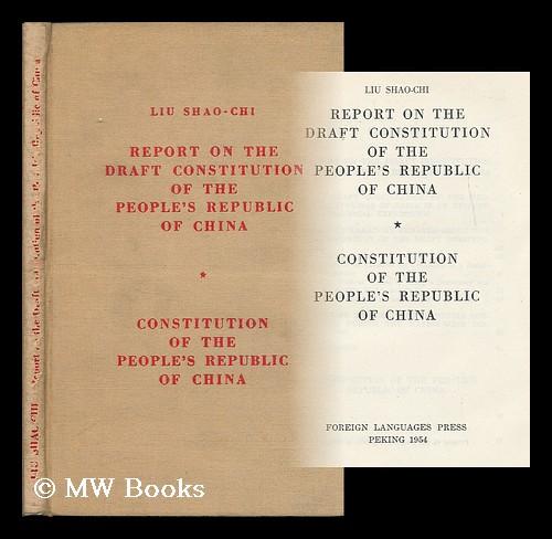 Report on the draft constitution of the People's Republic of China ...