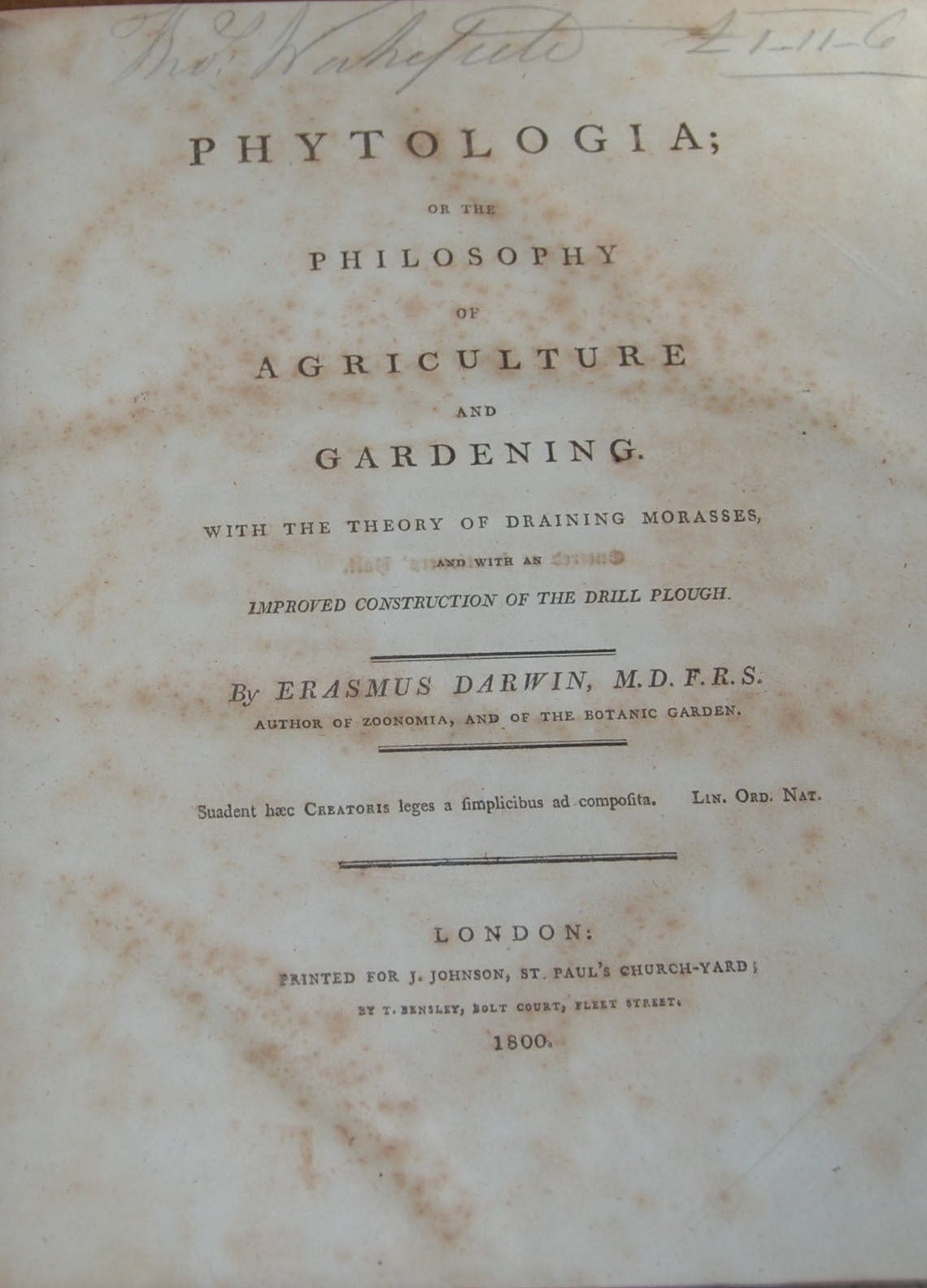 PHYTOLOGIA,; or the philosophy of agriculture and gardening, with the ...