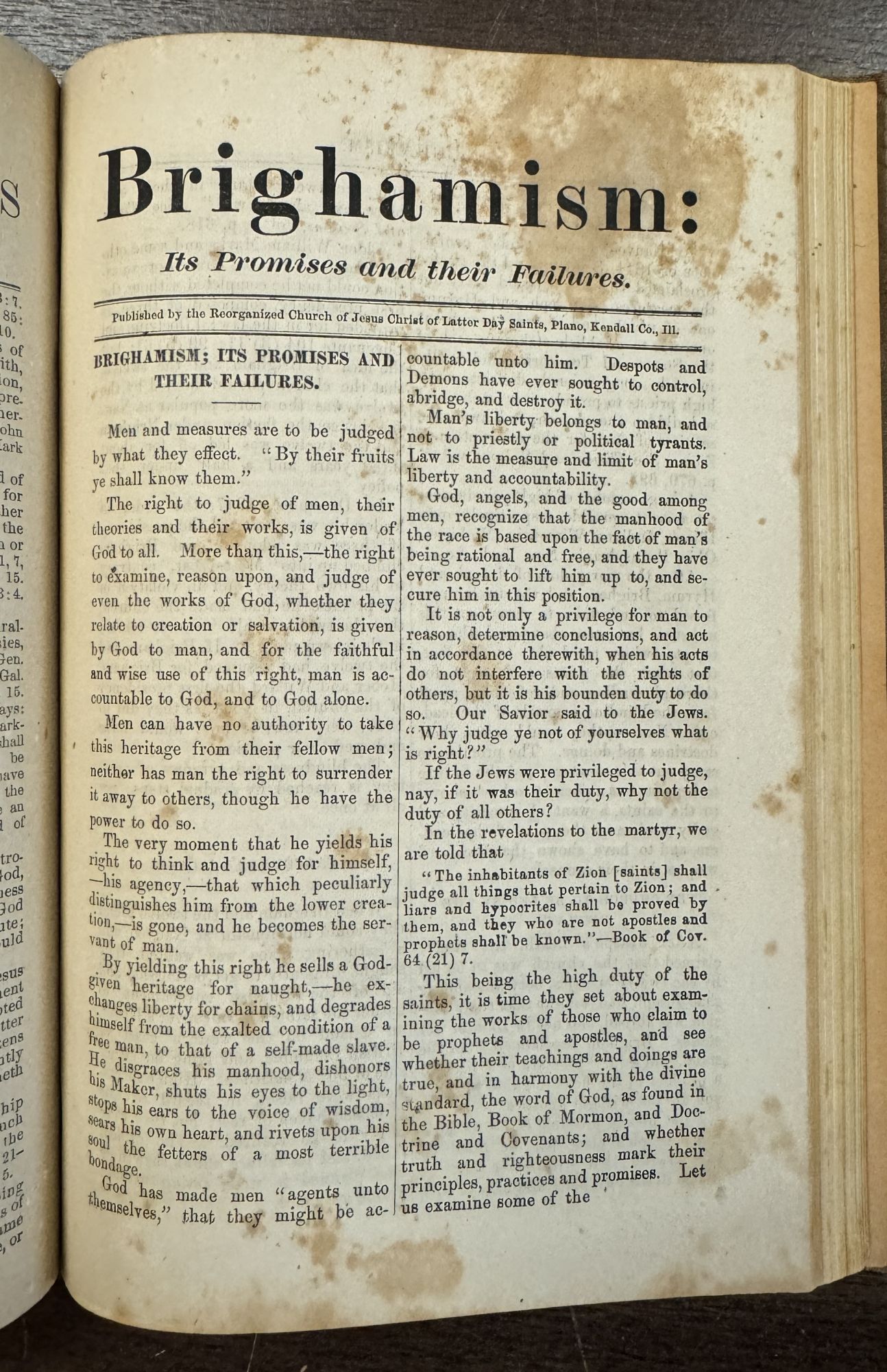 TWENTY-SEVEN PAMPHLETS ISSUED BY THE REORGANIZED CHURCH OF JESUS CHRIST ...