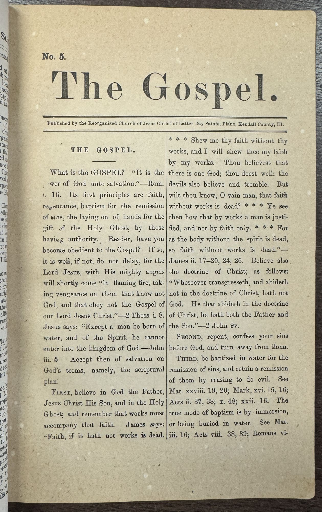 TWENTY-SEVEN PAMPHLETS ISSUED BY THE REORGANIZED CHURCH OF JESUS CHRIST ...