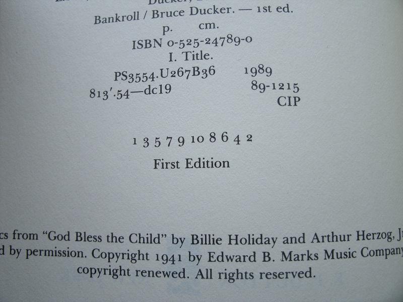 Bankroll by Ducker, Bruce: Near Fine Hardcover (1989) 1st Edition ...