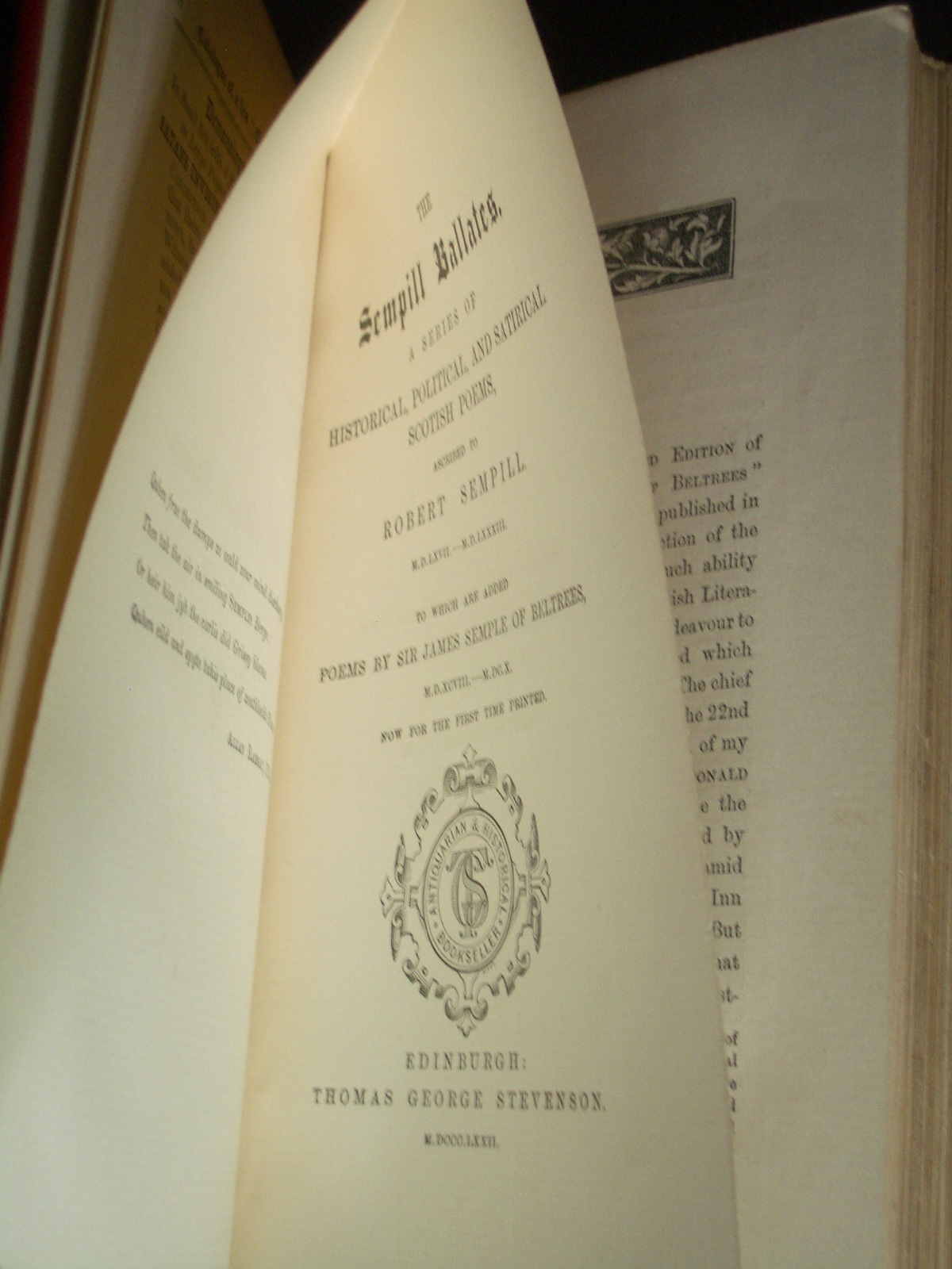 The Sempill Ballates: A Series of Historical, Political, and Satirical ...