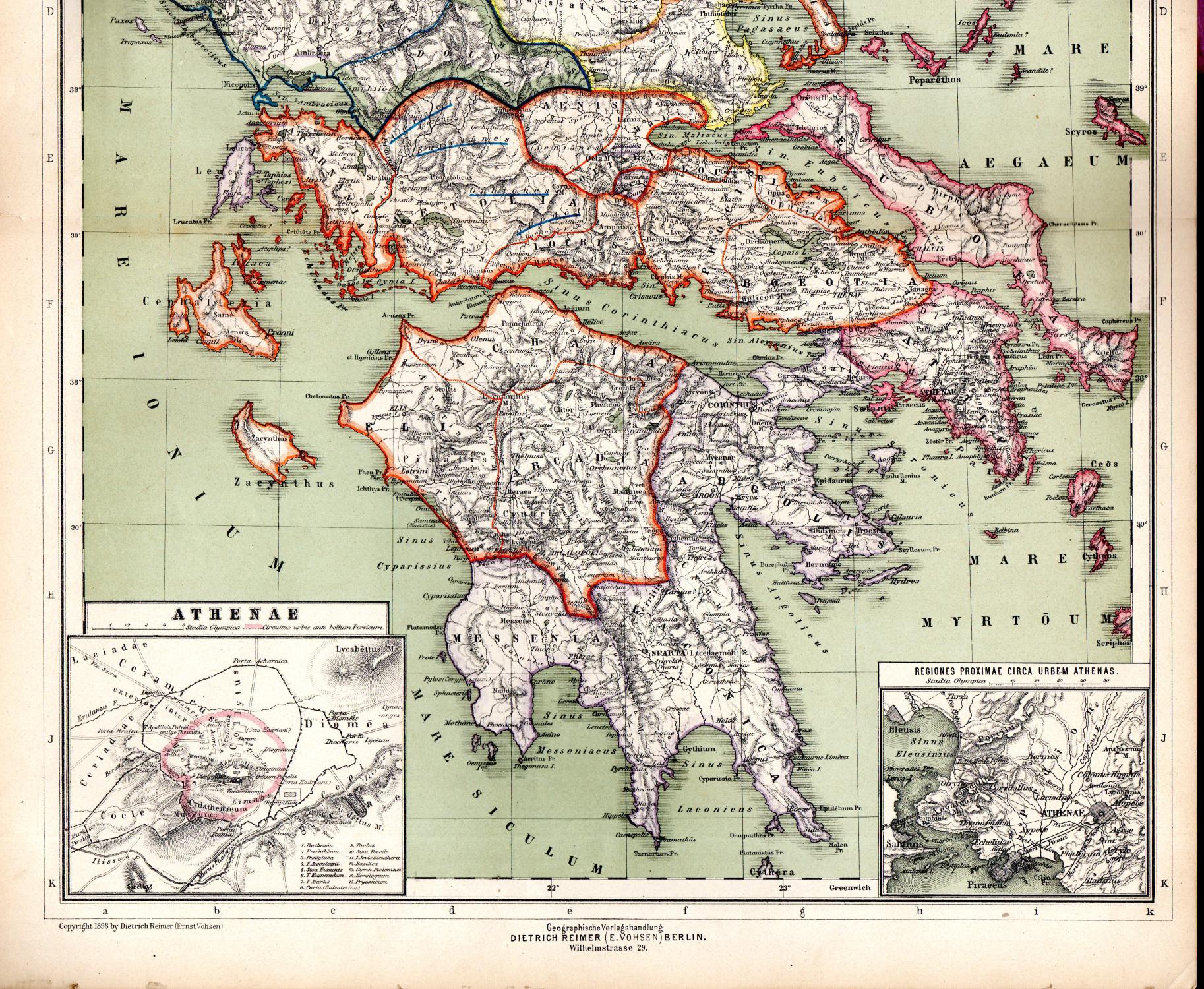 MAP: "Graecia". map from Atlas Antiquus (Maps of the Ancient World) by ...