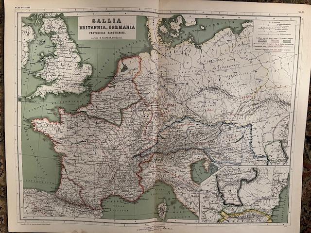 MAP: "Gallia Britania, Germania". map from Atlas Antiquus (Maps of the ...