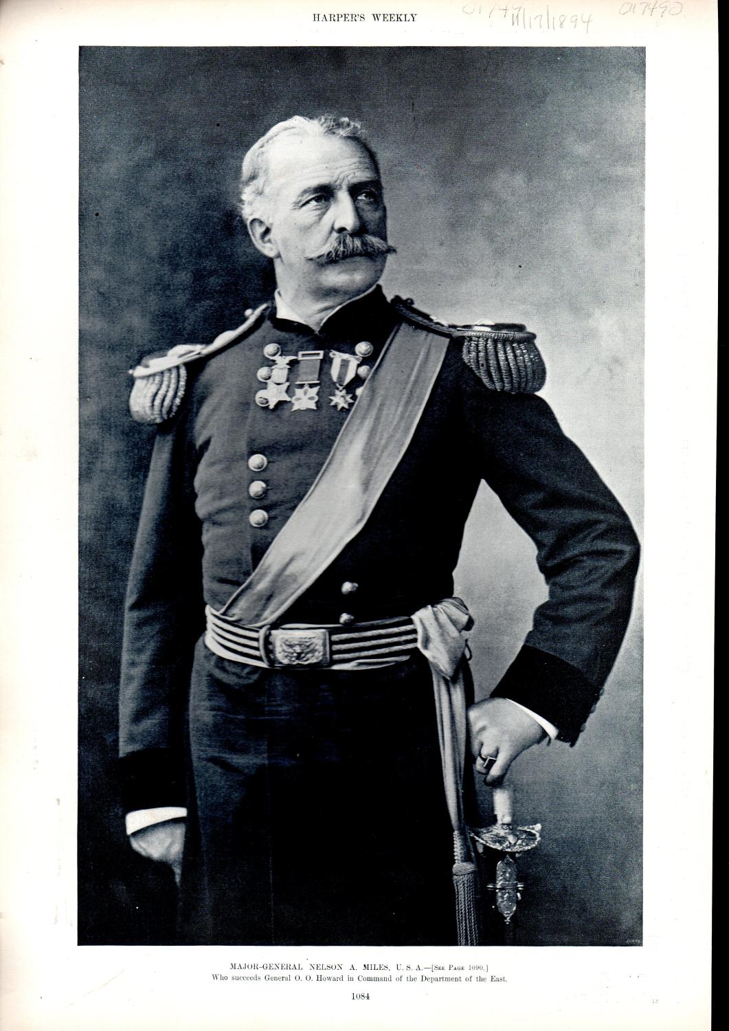 PHOTOENGRAVING: 'Major-General Nelson A. Miles'. photoengraving from ...