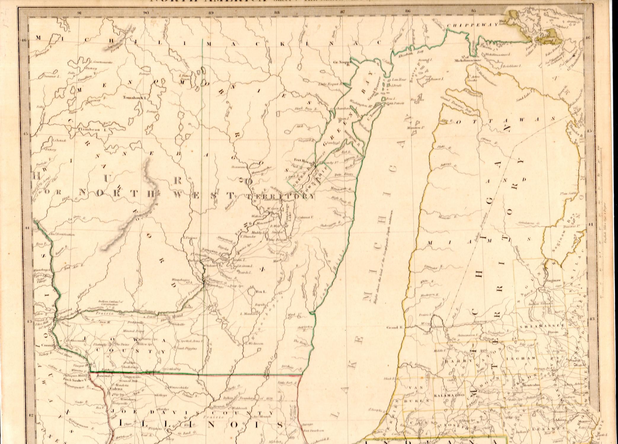 MAP: North America Sheet V: The Northwest and Michigan Territories de ...