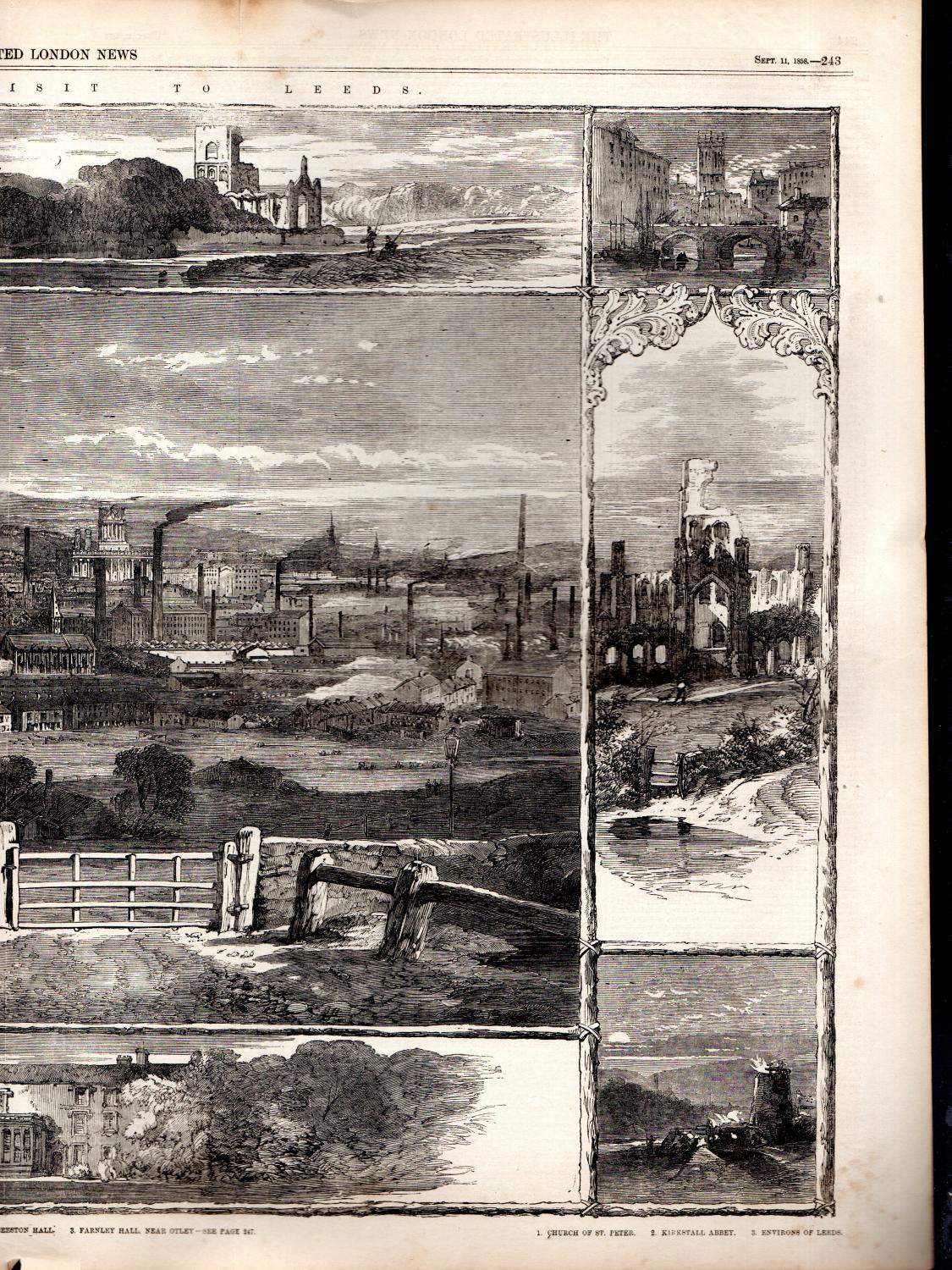 ENGRAVING:"The Queen's Visit to Leeds" . engraving from the Illustated ...