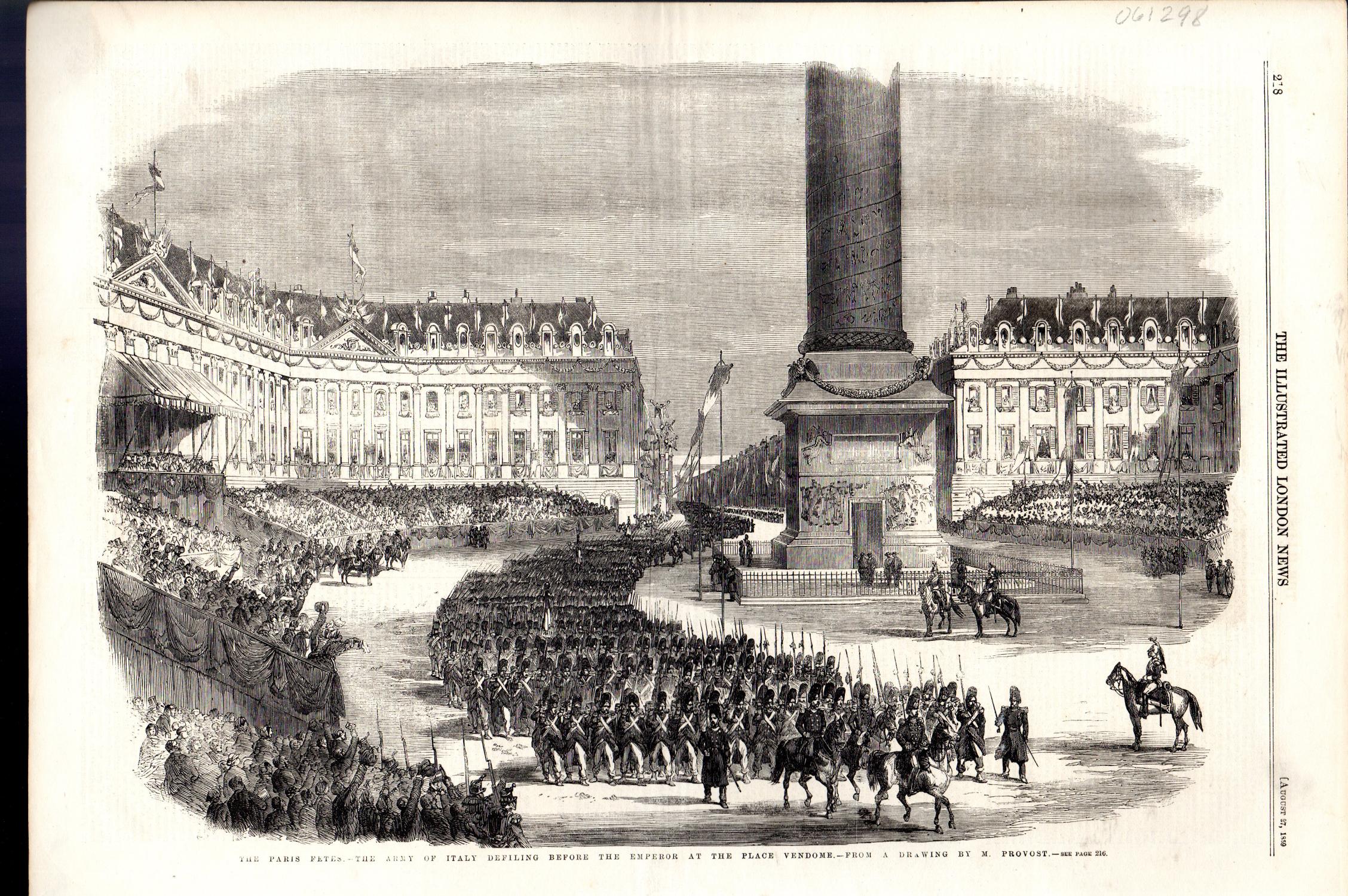 ENGRAVING:"The Paris Fetes: The Army of Italy Defiling Before the ...