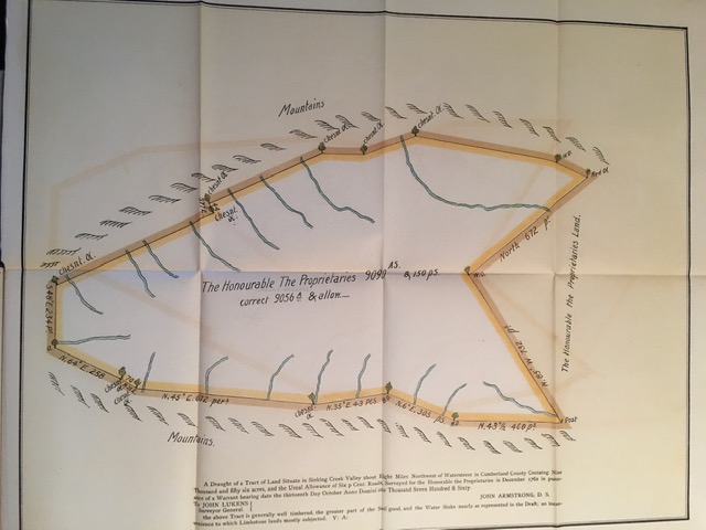 MAP: "Manor of Sinking Valley" .from the Pennsylvania Archives, Third ...