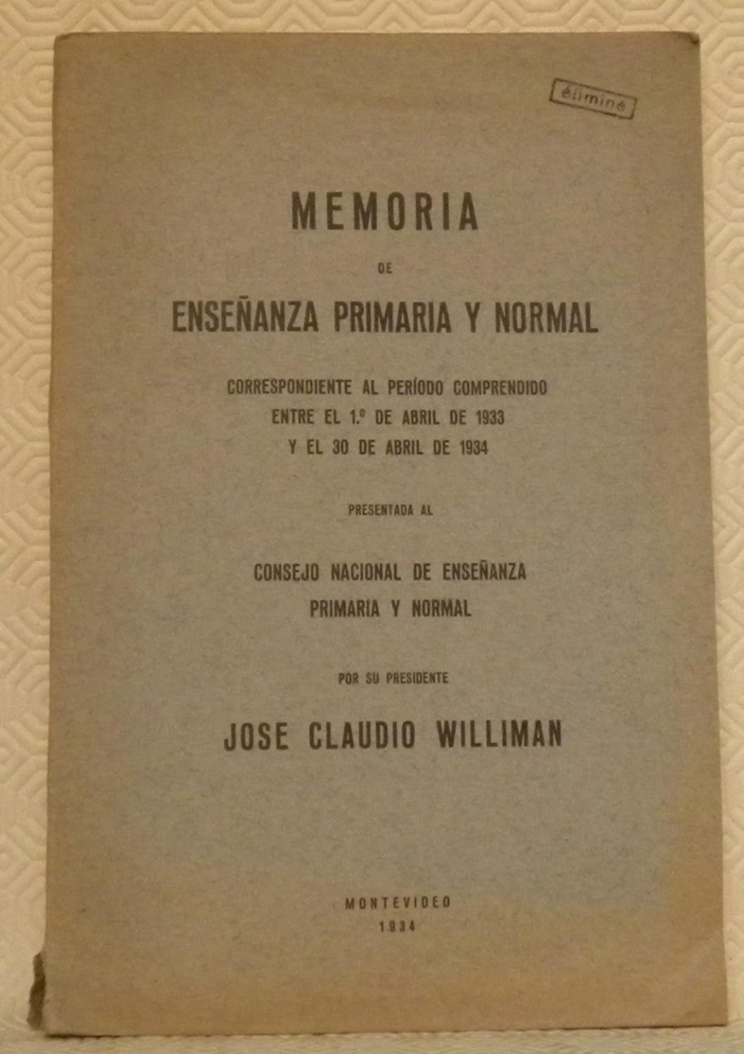 Memoria de ensenanza primario y normal. Correspondiente al periodo ...