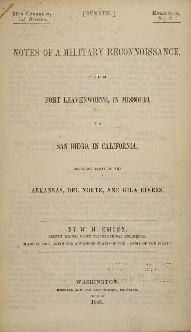 Notes of a military reconnoissance, from Fort Leavenworth, in Missouri ...