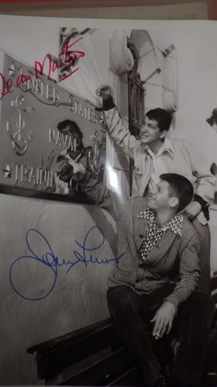Dean Martin & Jerry Lewis Signed B/W EARLY Photograph from Movie ...