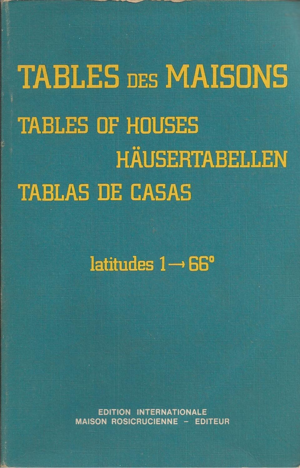 Tables Des Maisons, Tables Of Houses, Haustertabellen, Tablas De Casas ...