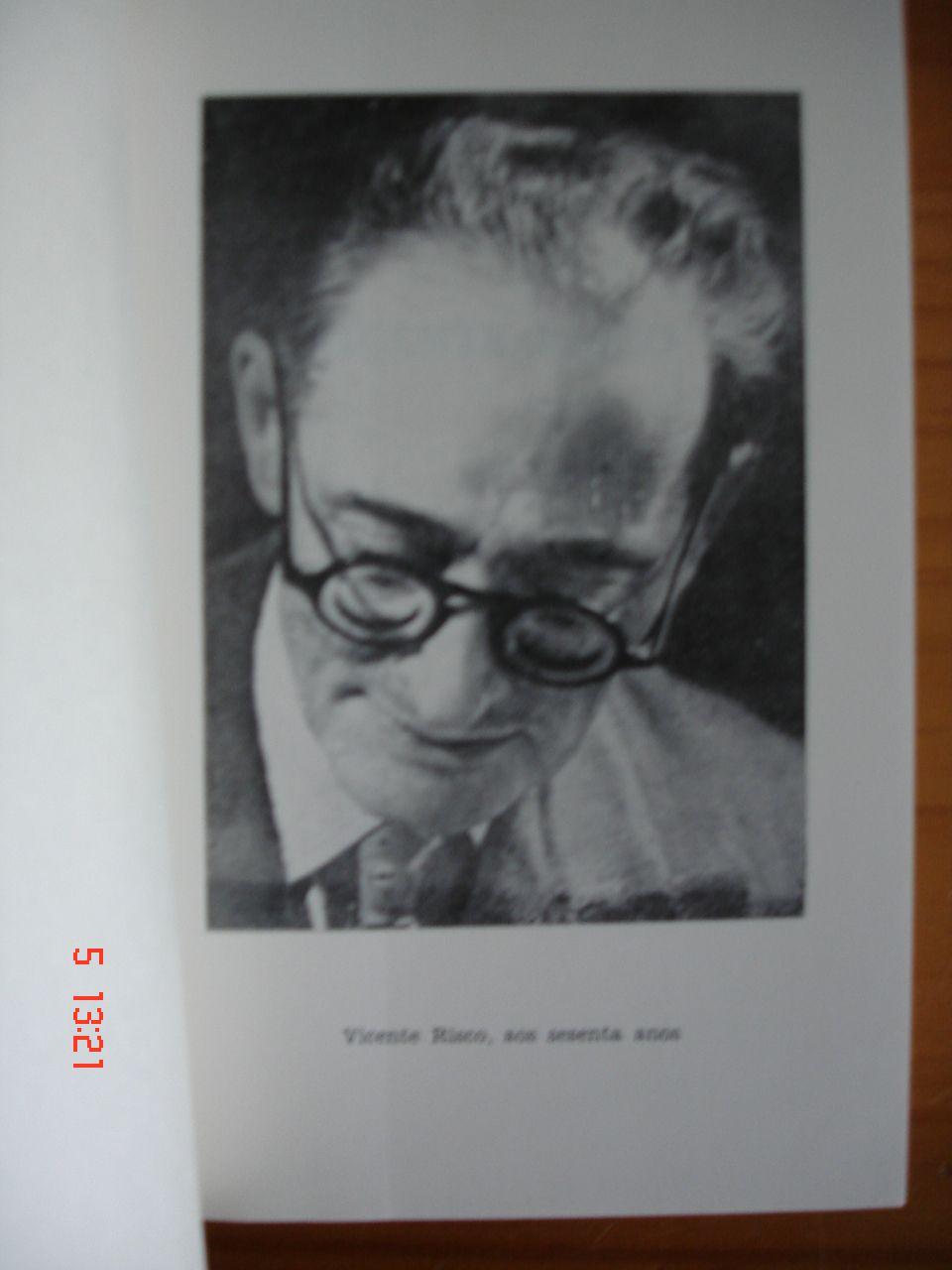 Vicente Risco. by Carlos Casares.: Buen estado. Rústica editorial con solapas. (1981) | Librería ...