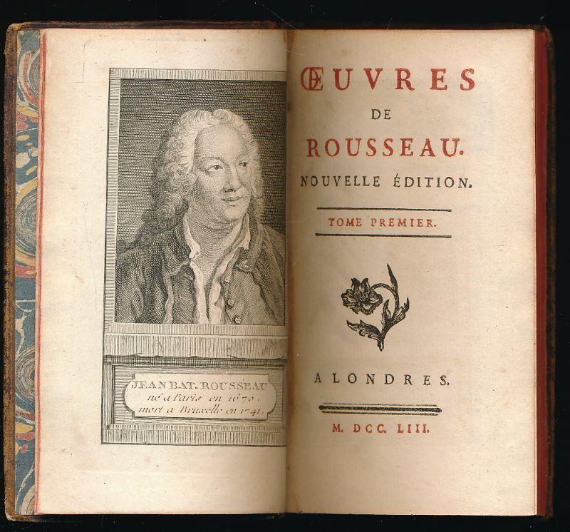 Oeuvres de Rousseau by ROUSSEAU Jean Jacques: (1753) | LIBRAIRIE GIL ...