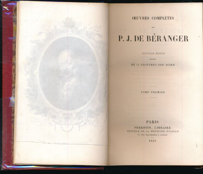 Oeuvres complètes de P. J. Bérenger par BERANGER P.J.: (1843 ...
