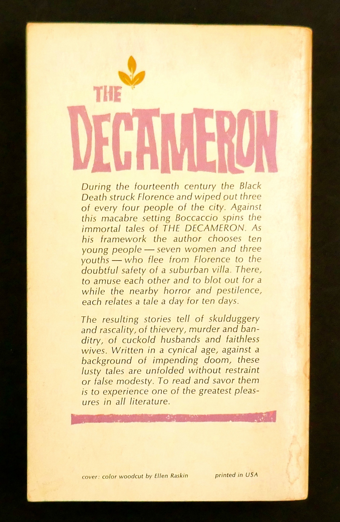 The Decameron by Boccaccio, Giovanni: Very Good Mass Market Paperback ...