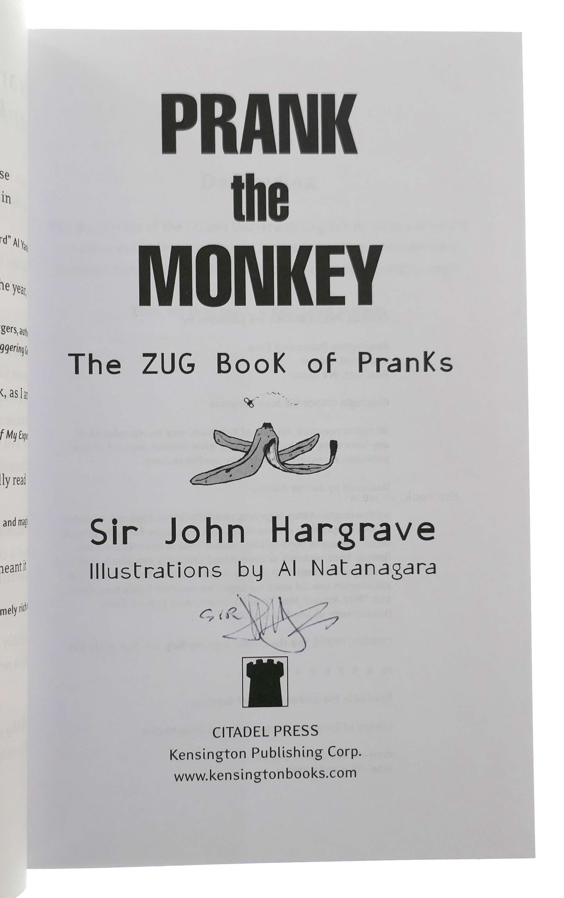 Prank the Monkey: The ZUG Book of Pranks by Hargrave, Sir John: Near ...