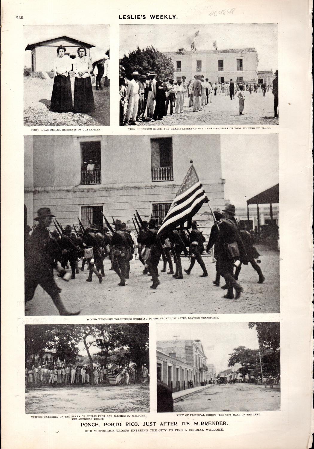 PRINT: "Ponce, Porto Rico (Puerto Rico), Just After Its Surrender ...