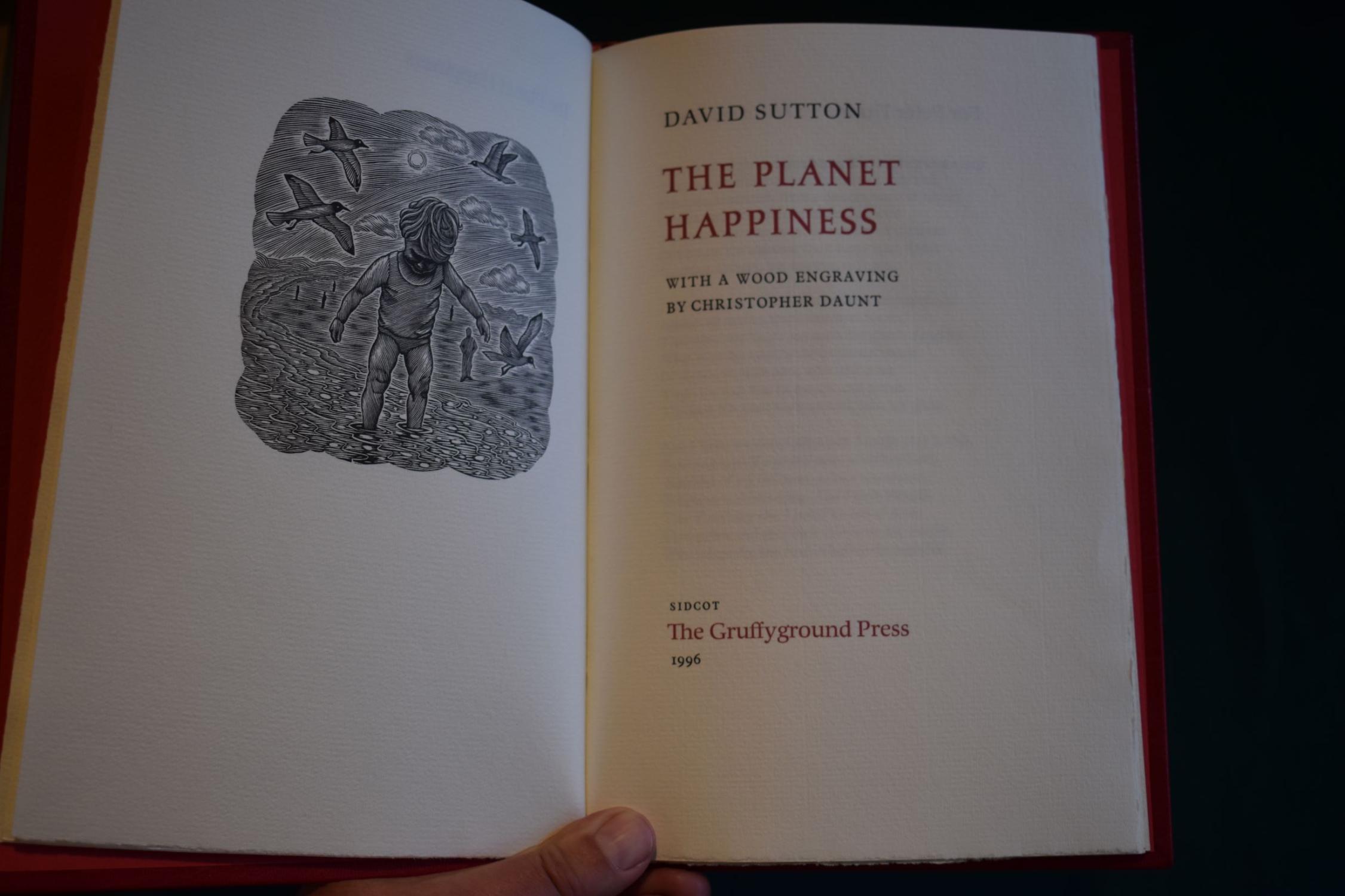 The Planet Happiness. With a wood engraving by Christopher Daunt. par ...