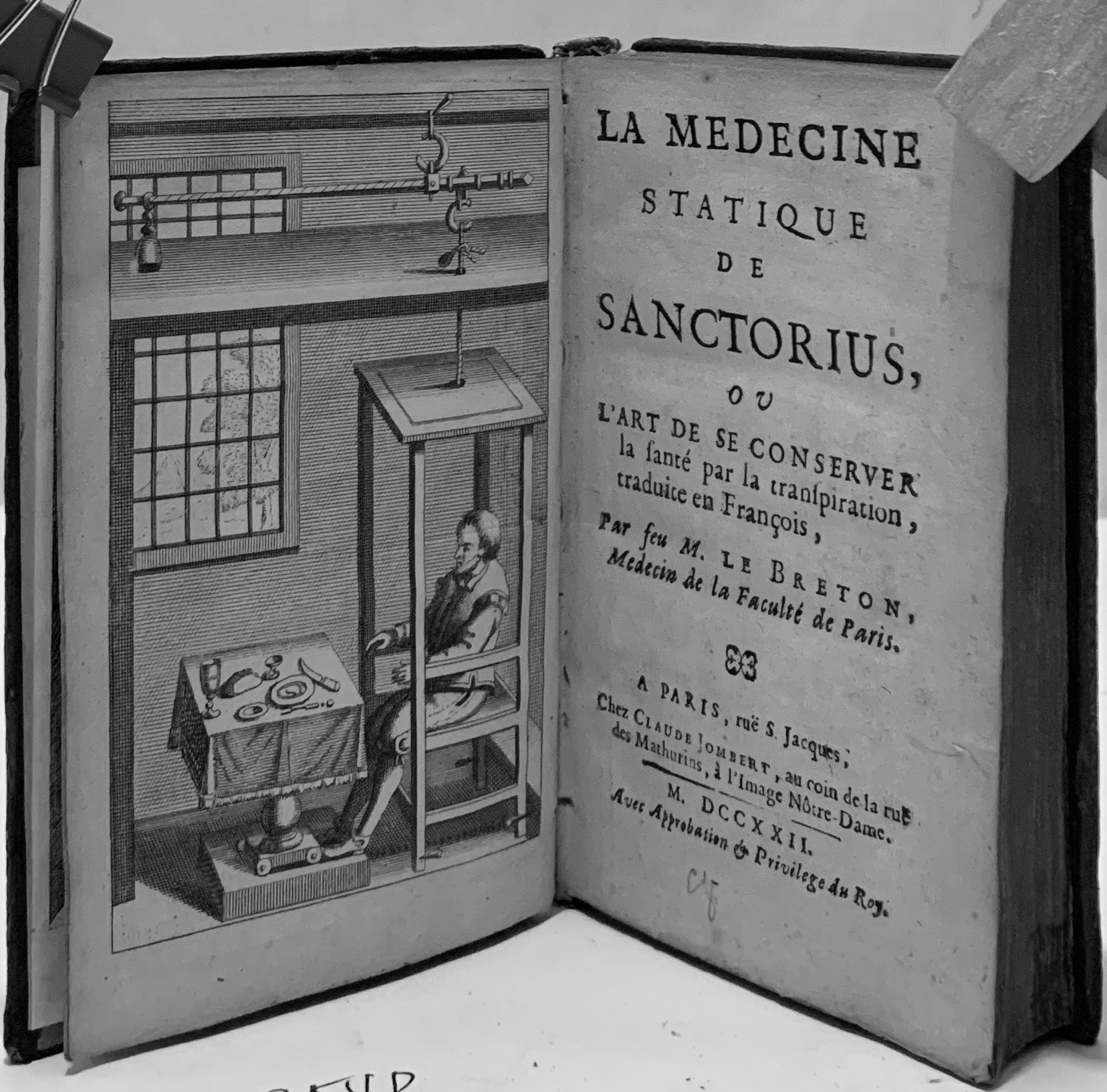 La Medecine Statique De Sanctorius, ou L'Art De Se Conserver la sante ...
