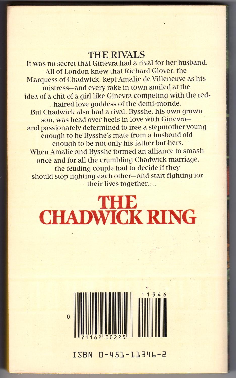 The Chadwick Ring by Jeffries, Julia: Fine Soft cover (1982) First ...