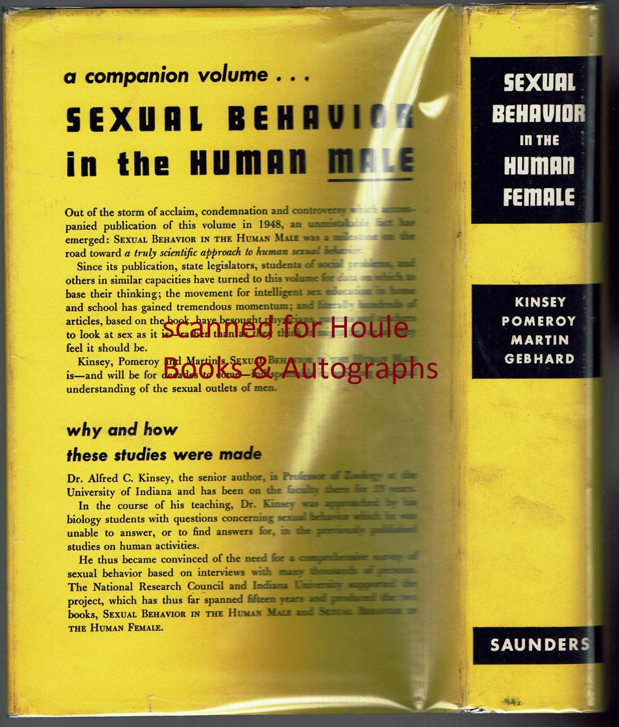 Sexual Behavior in the Human Female by KINSEY, Alfred C., Wardell B ...