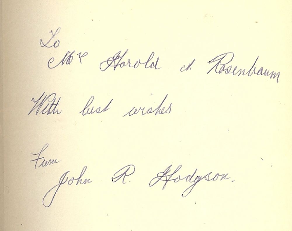 THE ADVENTURES OF MAJOR ALEXANDER MACPHERSON by HODGSON, John R.: (1957 ...