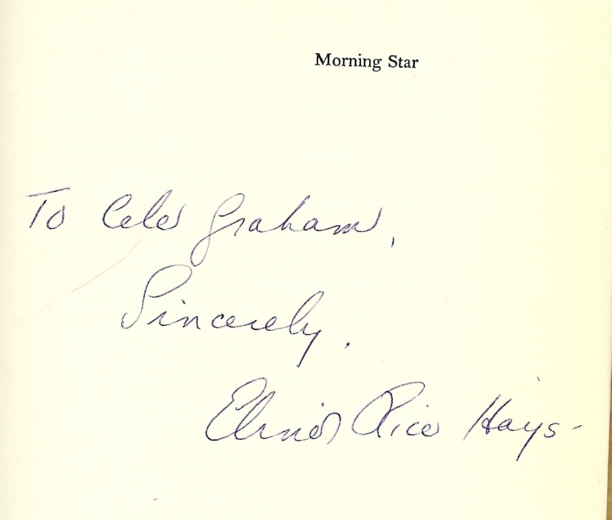 MORNING STAR: A BIOGRAPHY OF LUCY STONE 1818-1893 by HAYS, Elinor Rice ...