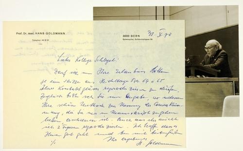 ALS - Eigenhändiger Brief mit Unterschrift. by Goldmann, Hans -: (1970 ...