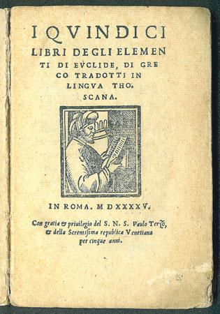 I quindici libri degli elementi di Euclide, di greco tradotti in lingua ...