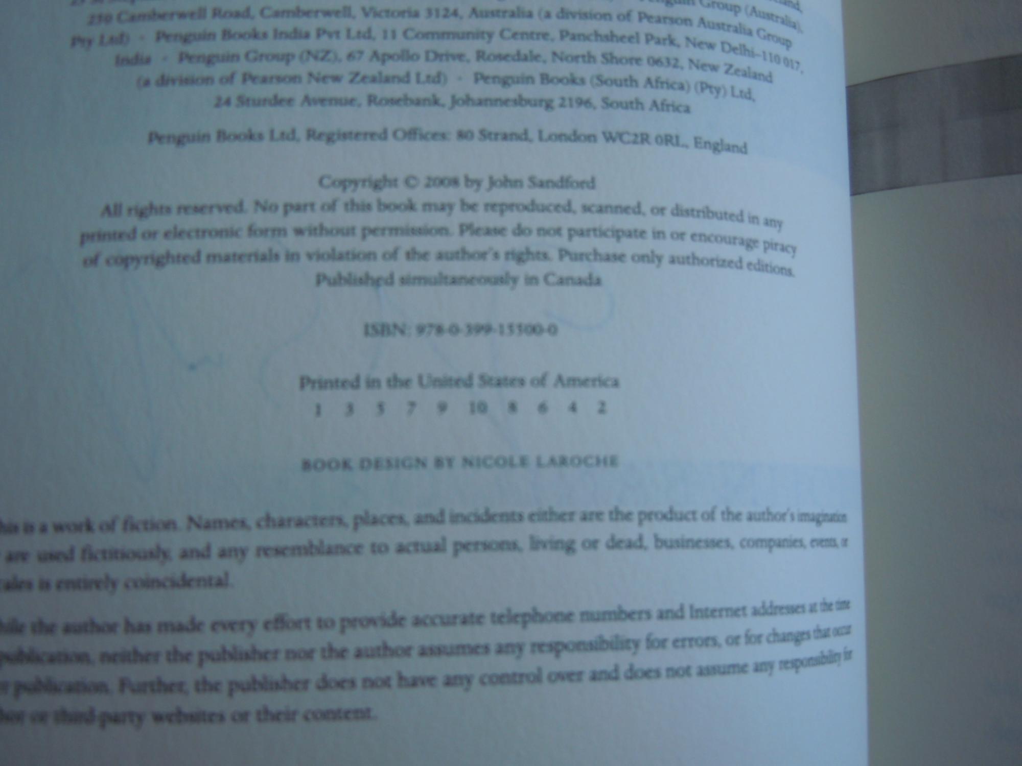 Phantom Prey by Sandford, John: Near Fine Hardcover (2008) 1st Edition ...
