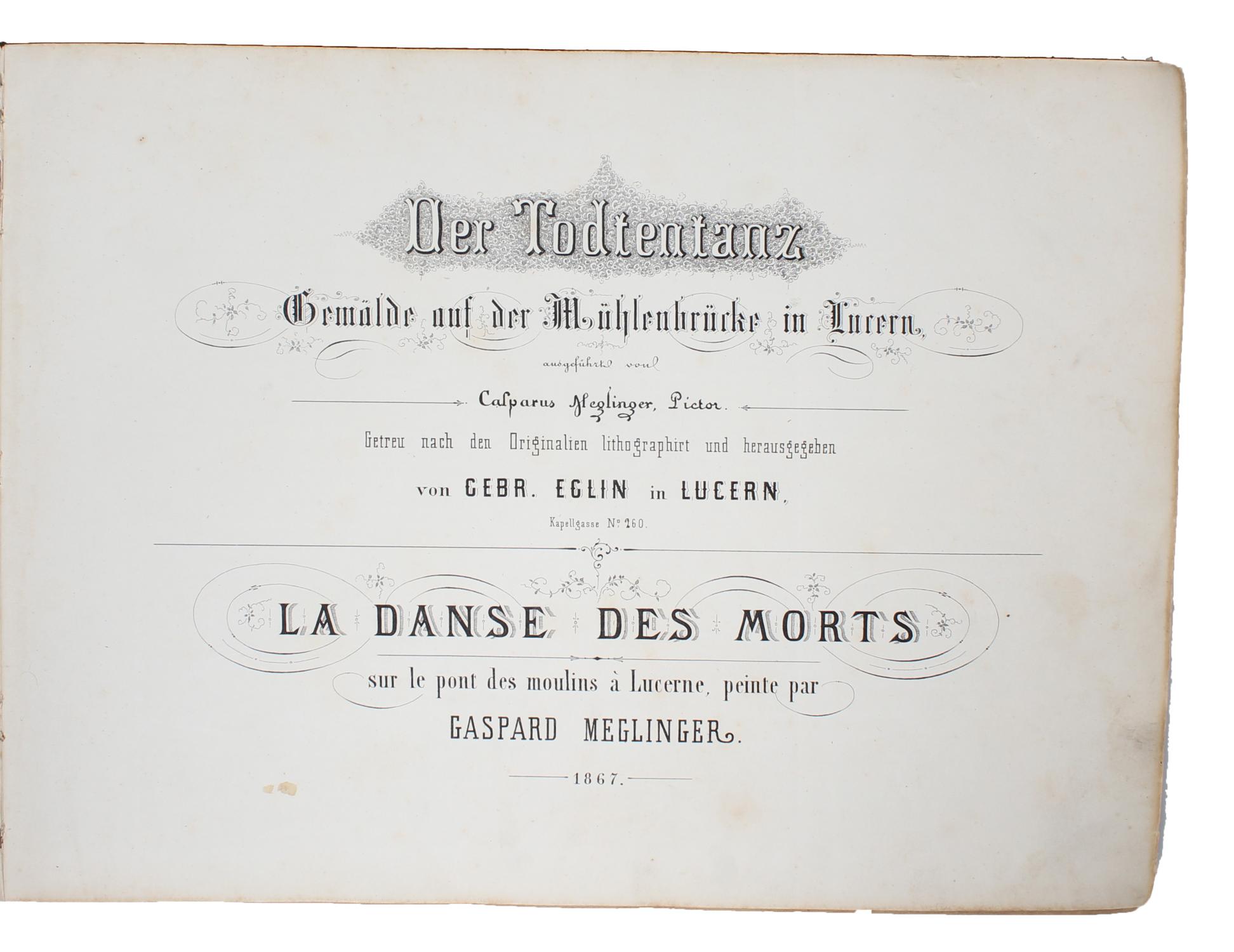 Der Todtentanz. Gemälde auf der Mühlenbrücke in Luzern ausgeführt von ...