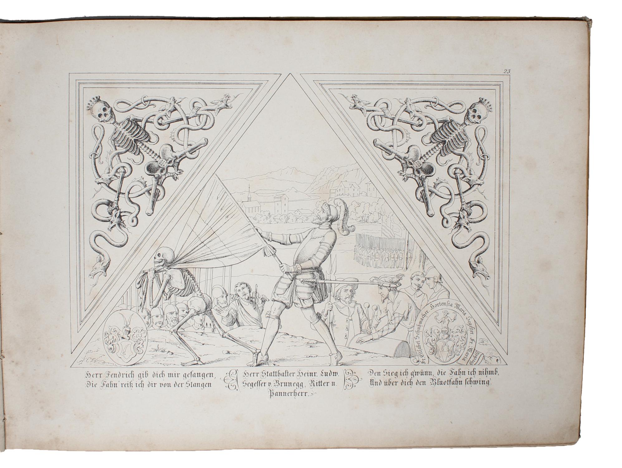 Der Todtentanz. Gemälde auf der Mühlenbrücke in Luzern ausgeführt von ...