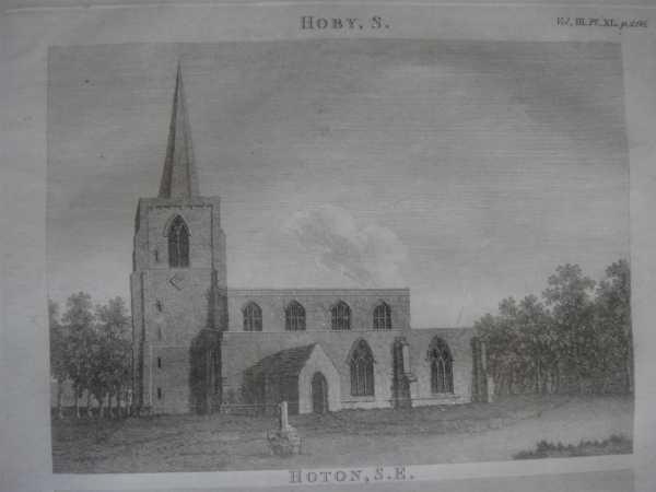 Hoby, Hoton Humberston (sic.) Humberstone Church, Leicestershire, 1792 ...