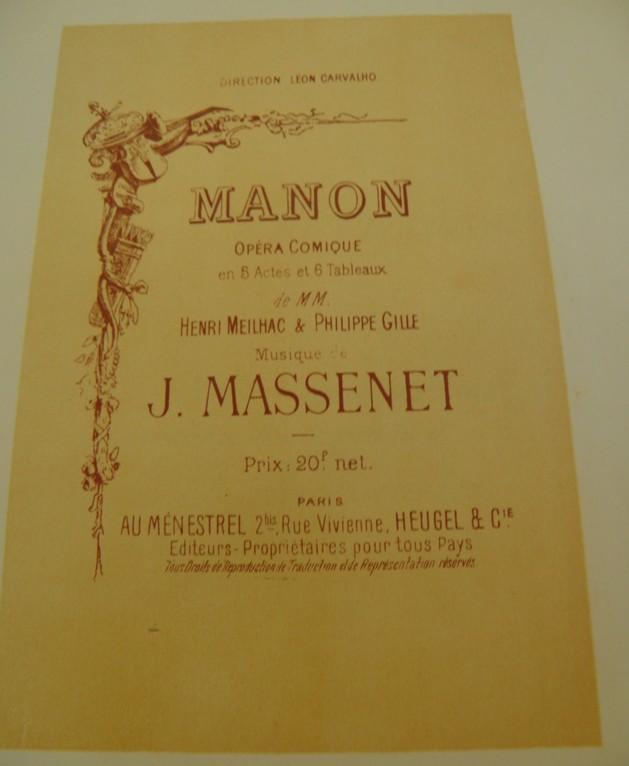 Manon Opéra comique en 5 actes et 6 tableaux de Henri Meilhac ...