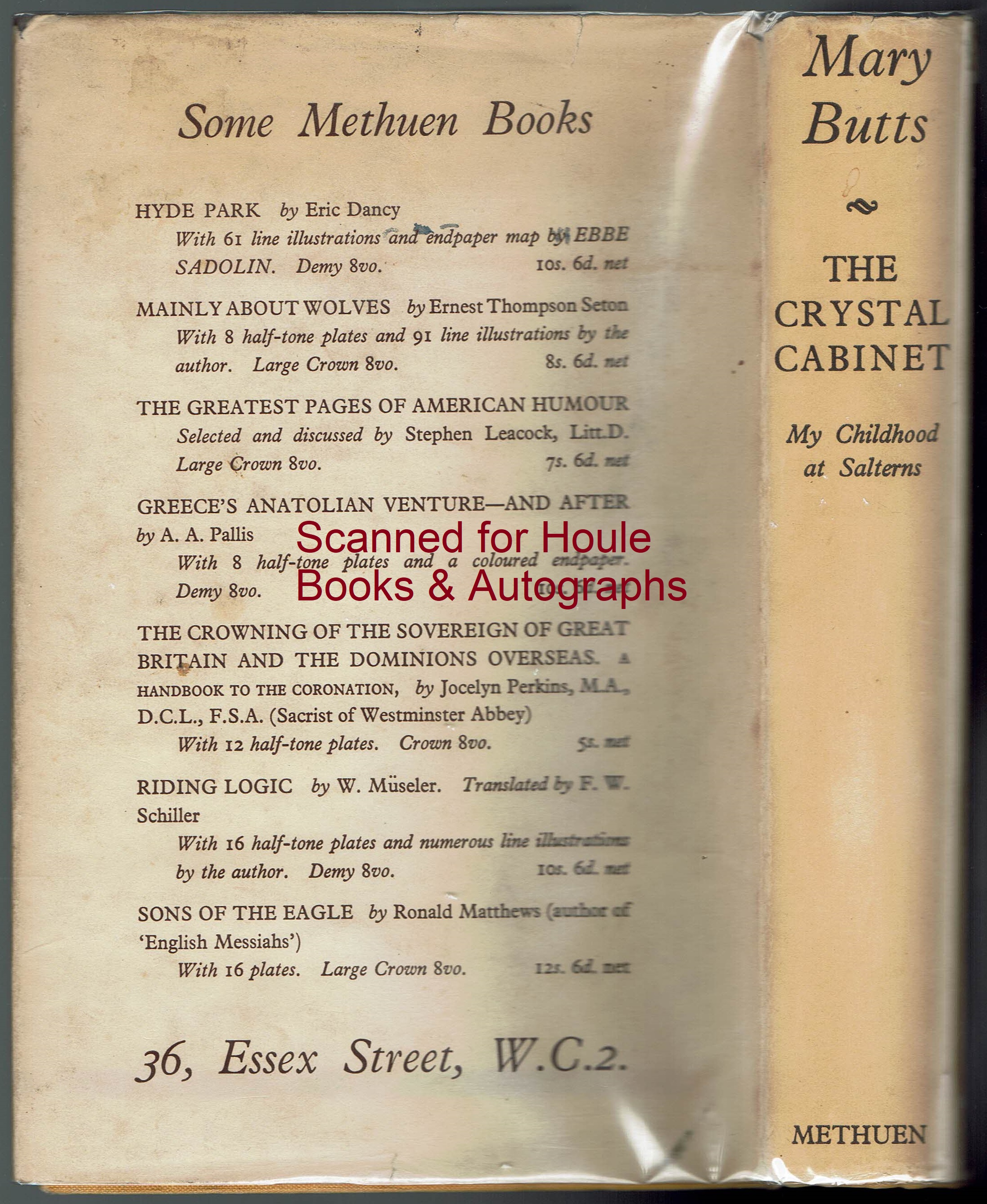 The Crystal Cabinet: My Childhood at Salterns by Butts, Mary: Very Good ...