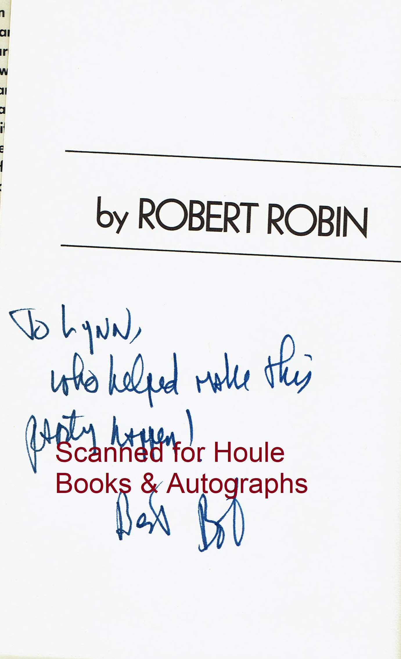 Something in Common by Robin, Robert: Very Good Hardcover (1985) 1st ...